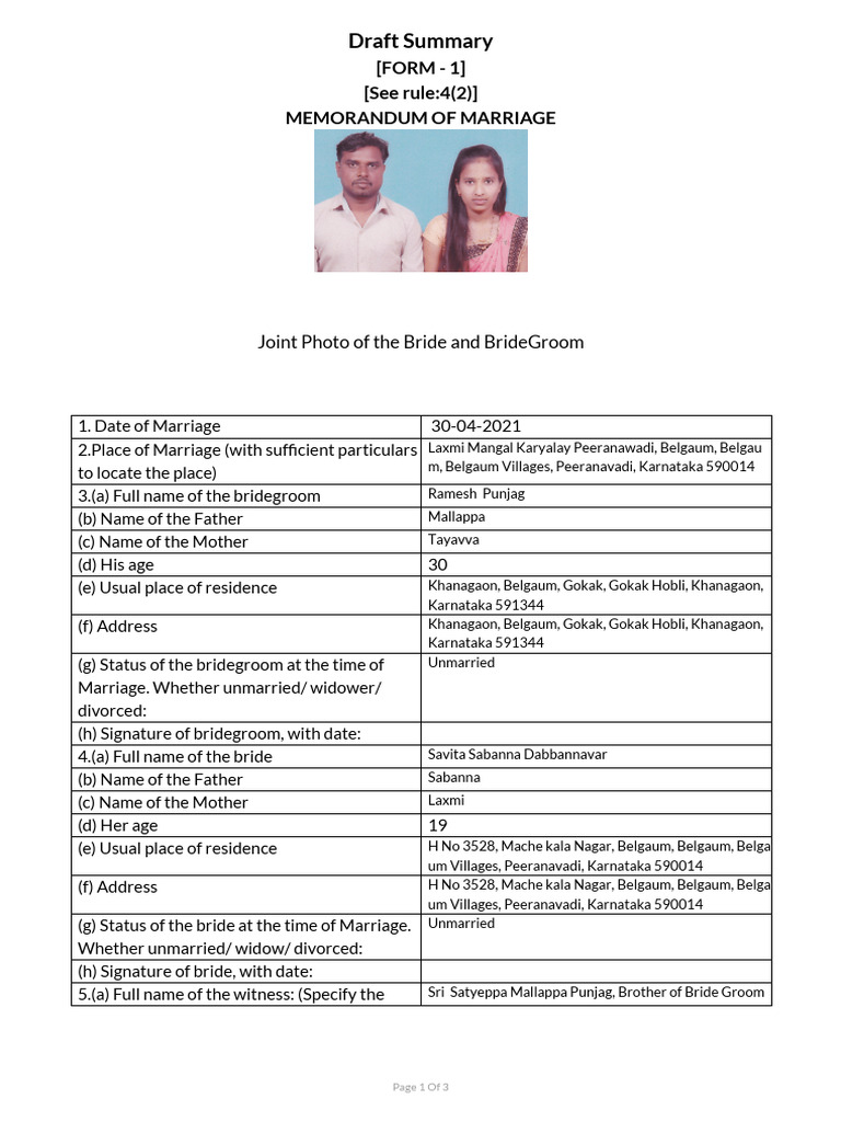 form-MRG-12122024-0373829 | PDF | Marriage | Living Arrangements