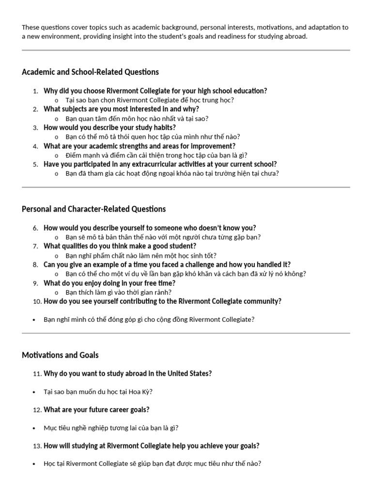 These Questions Cover Topics Such As Academic Background | PDF