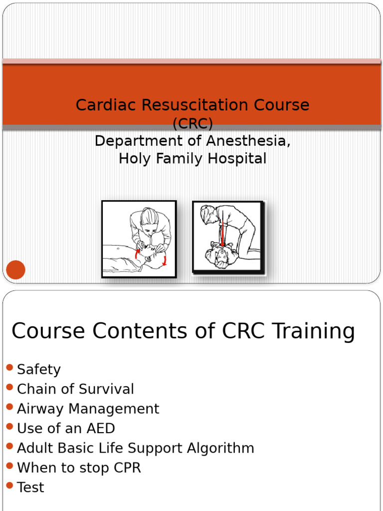 CRC | PDF | Cardiopulmonary Resuscitation | Cardiac Arrest