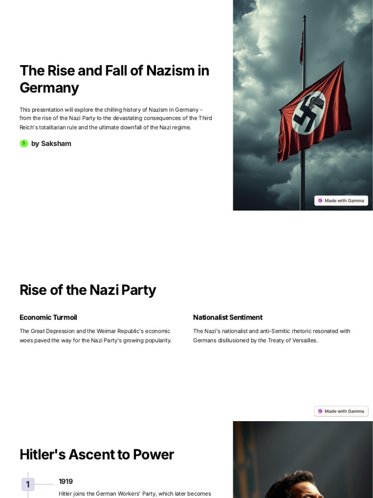 Rise and Fall of Nazism in Germany | PDF | Nazi Germany | Nazi Party