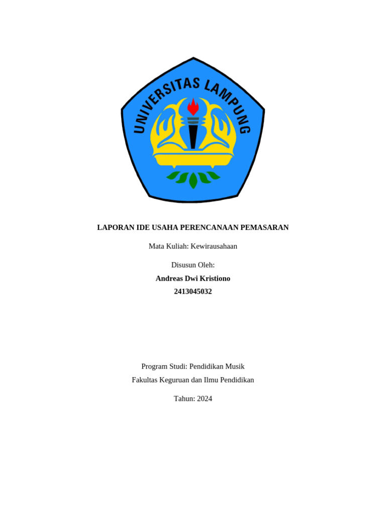 Laporan Ide Usaha Andreas | PDF