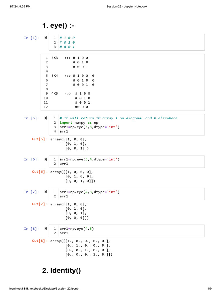 Session-22 - Jupyter Notebook | PDF | Linear Algebra | Algebra