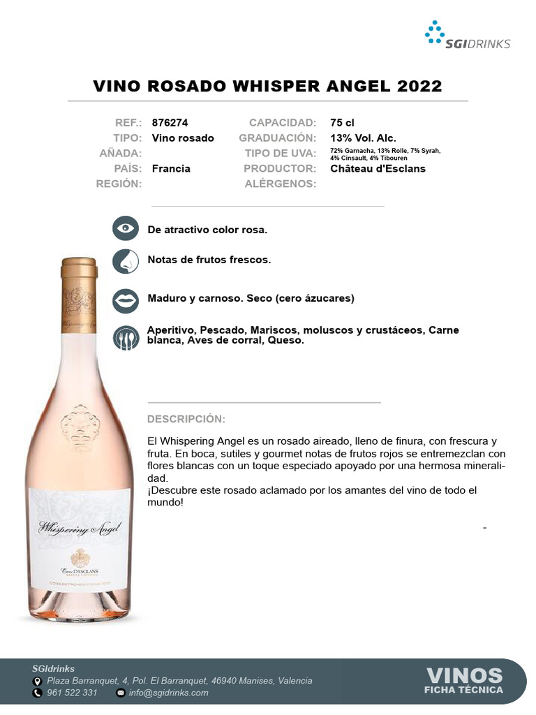 Vino Rosado Whispering Angel 2022 | PDF