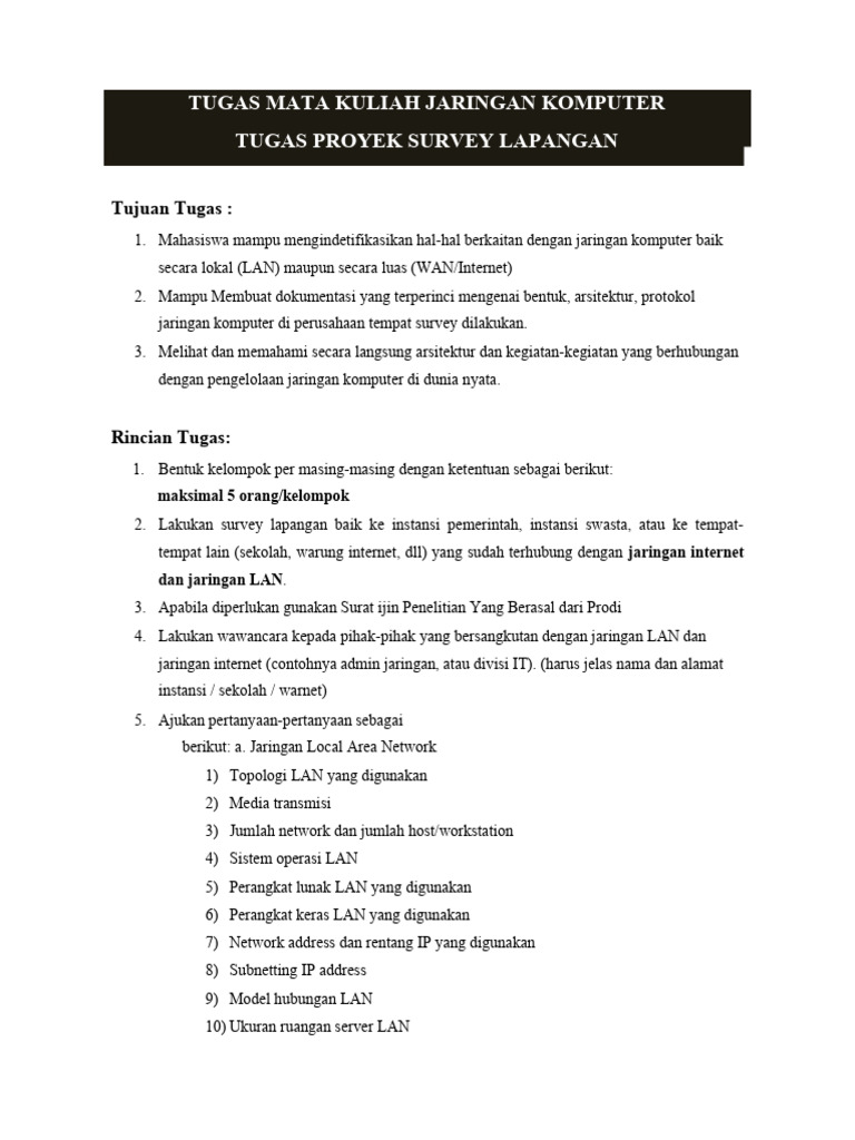TUGAS PROYEK JARKOM INFORMATIKA UNU | PDF