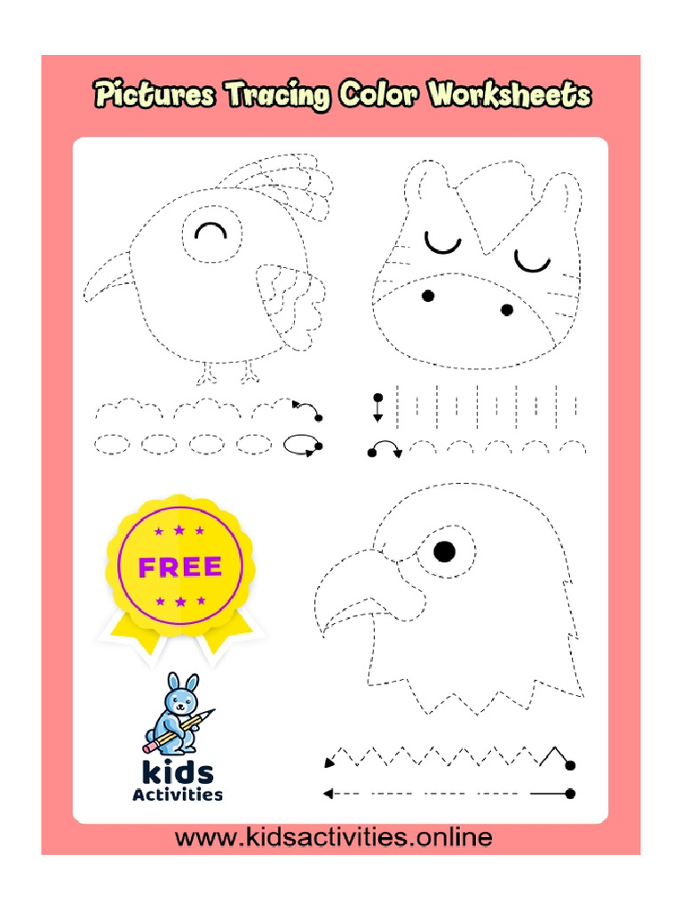 Pictures Tracing Coloring | PDF