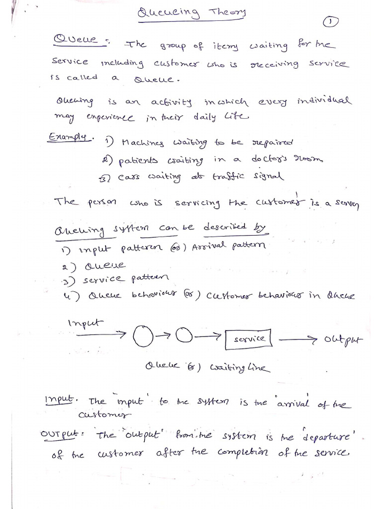Unit. - 5 - Queueing. Theory | PDF