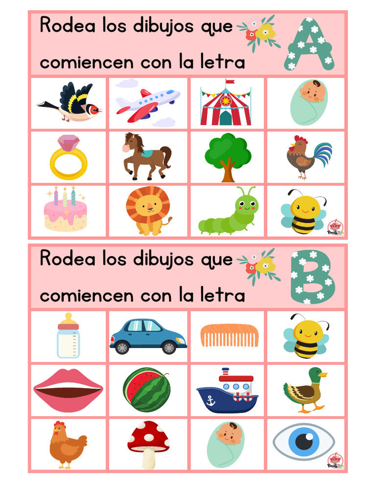 Conciencia Fonologica Letra Inicial | PDF