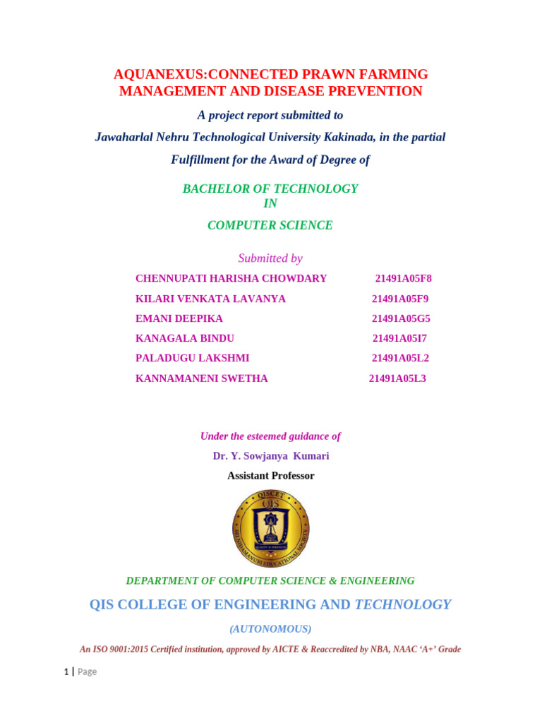 FINAL REPORT1 | PDF | Internet Of Things | Agriculture