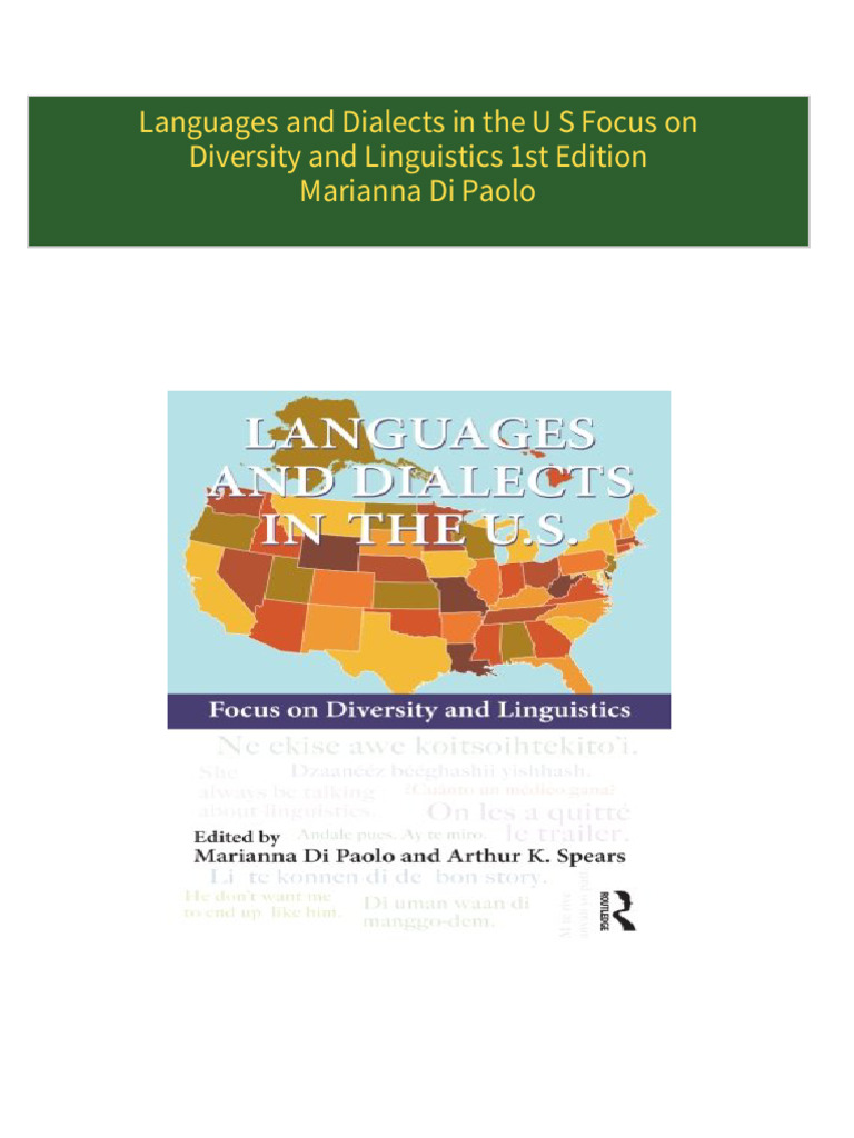 Full Download Languages and Dialects in The U S Focus On Diversity and ...