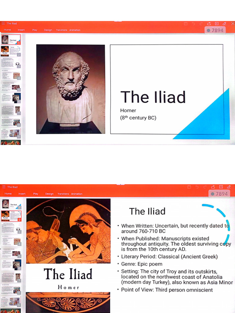 Slides of Iliad | PDF