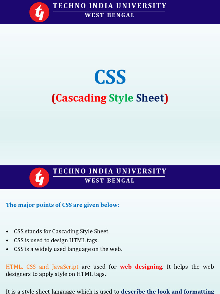 Techno3CSS | PDF | Html | Html Element