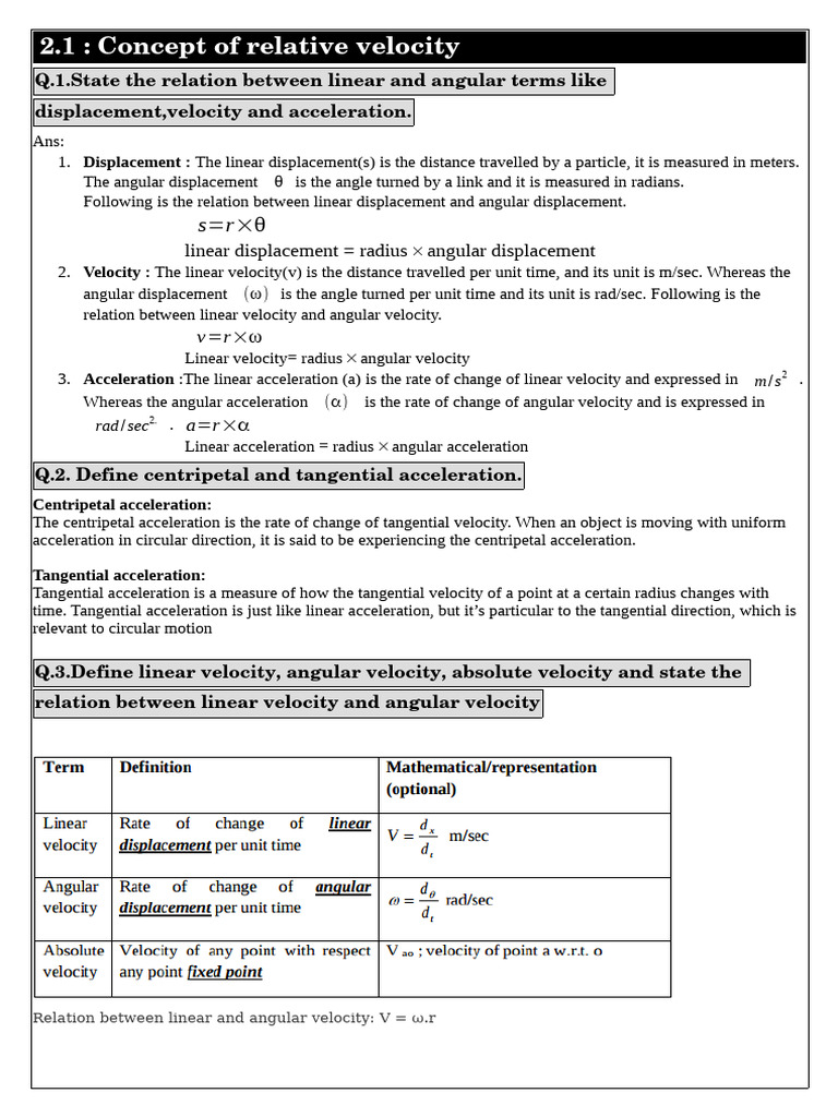 tom-unit-2 | PDF | Acceleration | Velocity