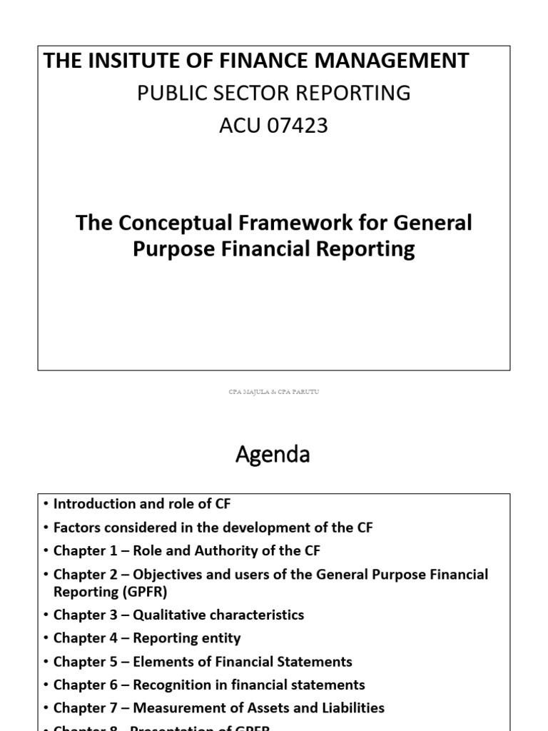 2. Conceptual Framework General Purpose Financial Reporting | PDF | Historical Cost | Financial ...