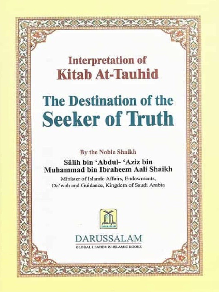 Interpretation of Kitab At-Tauhid | PDF | God In Islam | Prophets And ...