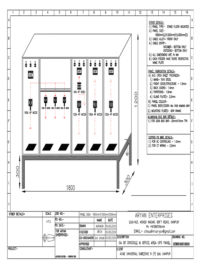 Ga of Office Ups Panel | PDF