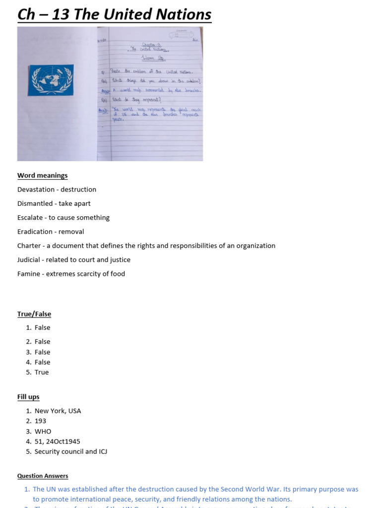 Ch13UnitedNations (3) | PDF | United Nations | International Relations