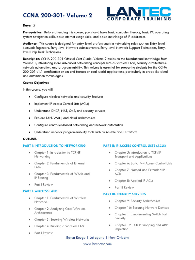 CCNA 200-301- Volume 2 | PDF | Cisco Certifications | Computer Network
