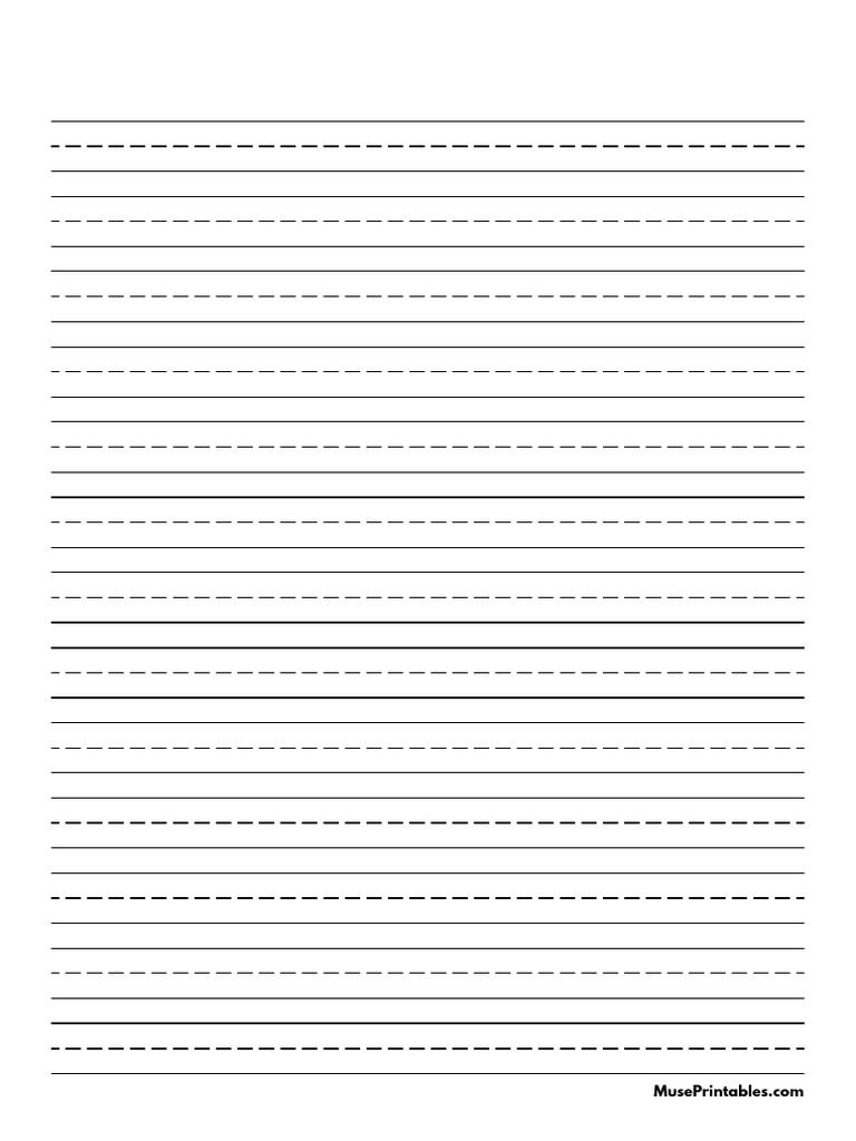 Black and White Handwriting Paper 1 2 Inch Portrait A4 Watermarked | PDF