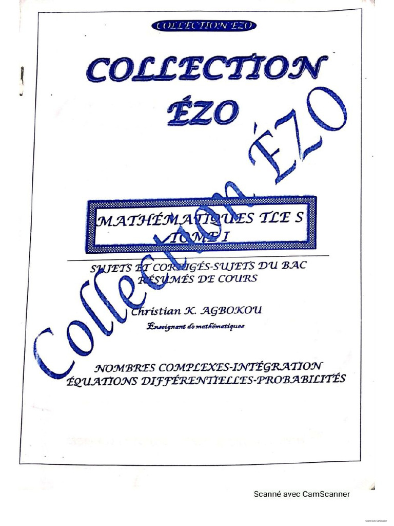 Collection EZO Maths Tle S | PDF
