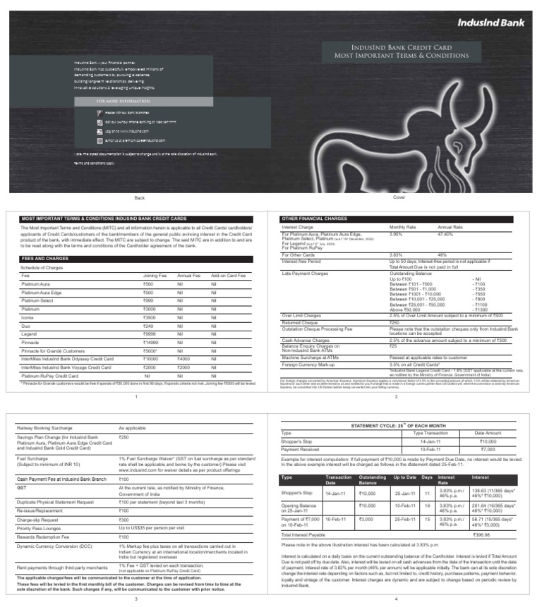 MITC_Premium | PDF | Credit Card | Service Industries