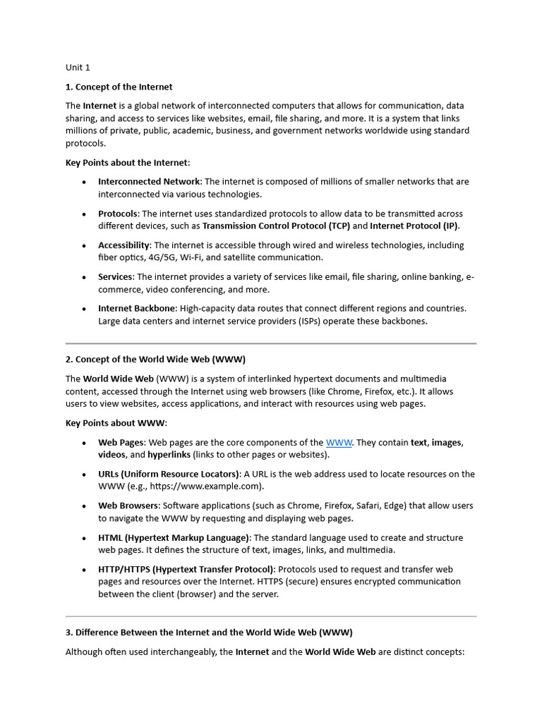 Internet and Web Technology | PDF | World Wide Web | Internet & Web