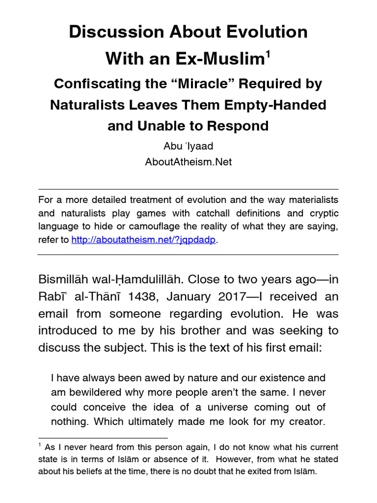 Evolution Discussion Exm | PDF | Evolution | Knowledge