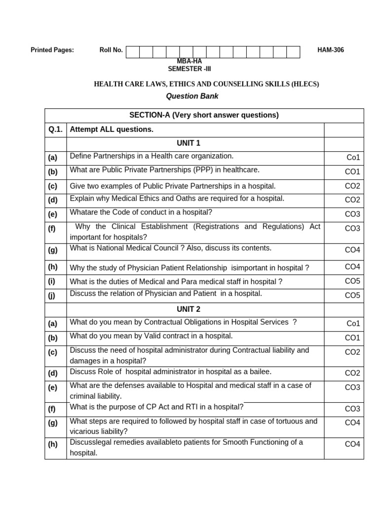 Health Care Laws and Ethics Overview | PDF | Public–Private Partnership ...