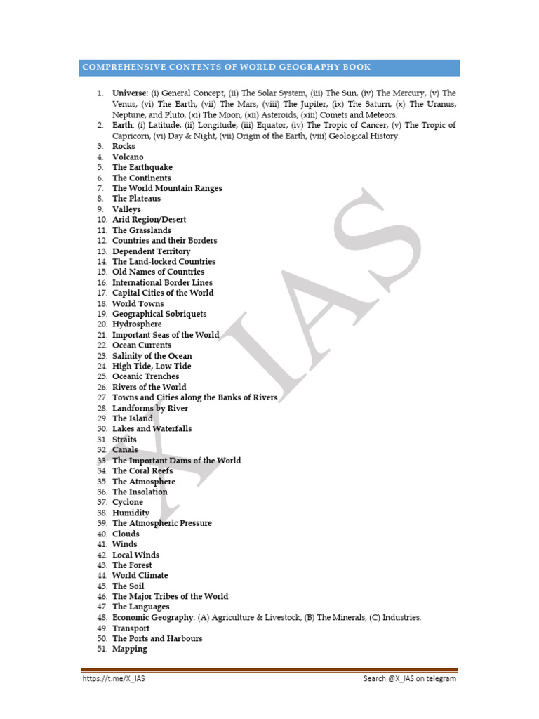 Summary World Geography | PDF | Saturn | Planets