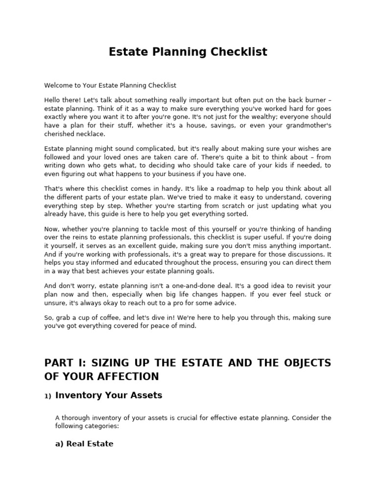 Estate Planning Checklist 2.0 | PDF | Estate Planning | Probate