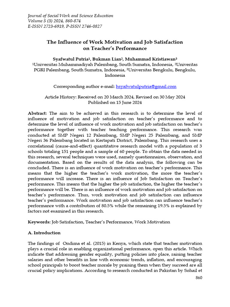822-Article Text-6028-2-10-20240815 | PDF | Motivation | Motivational
