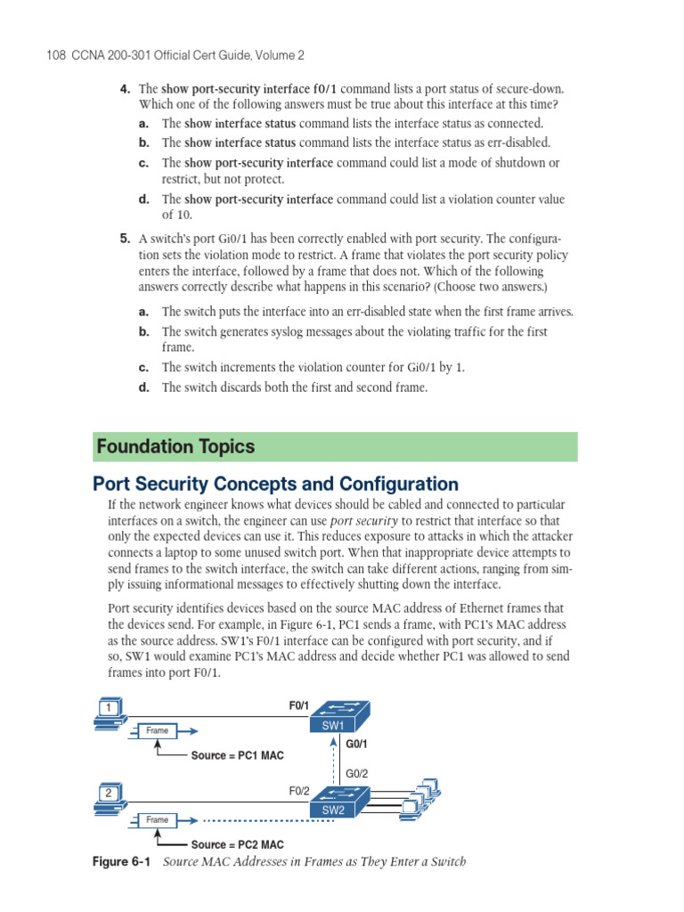 CCNA 200-301 Official Cert Guide, Volume 2-52 | PDF | Network Switch ...