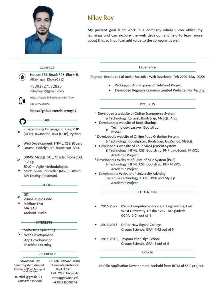 Aspiring Web Developer Profile | PDF | My Sql | Bootstrap (Front End ...