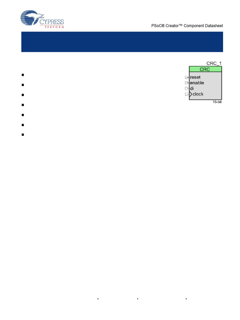 Infineon-Component CRC V2.20-Software Module Datasheets-V02 05-En | PDF | Computer Data | Computing