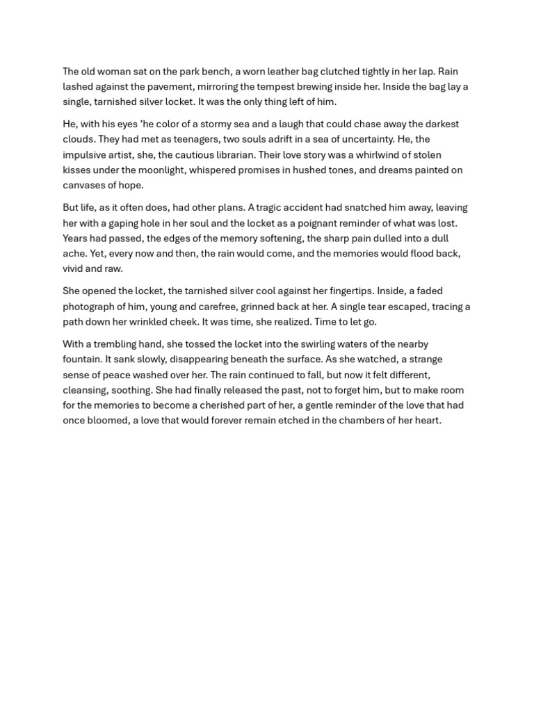 The Old Woman's Journey of Letting Go | PDF