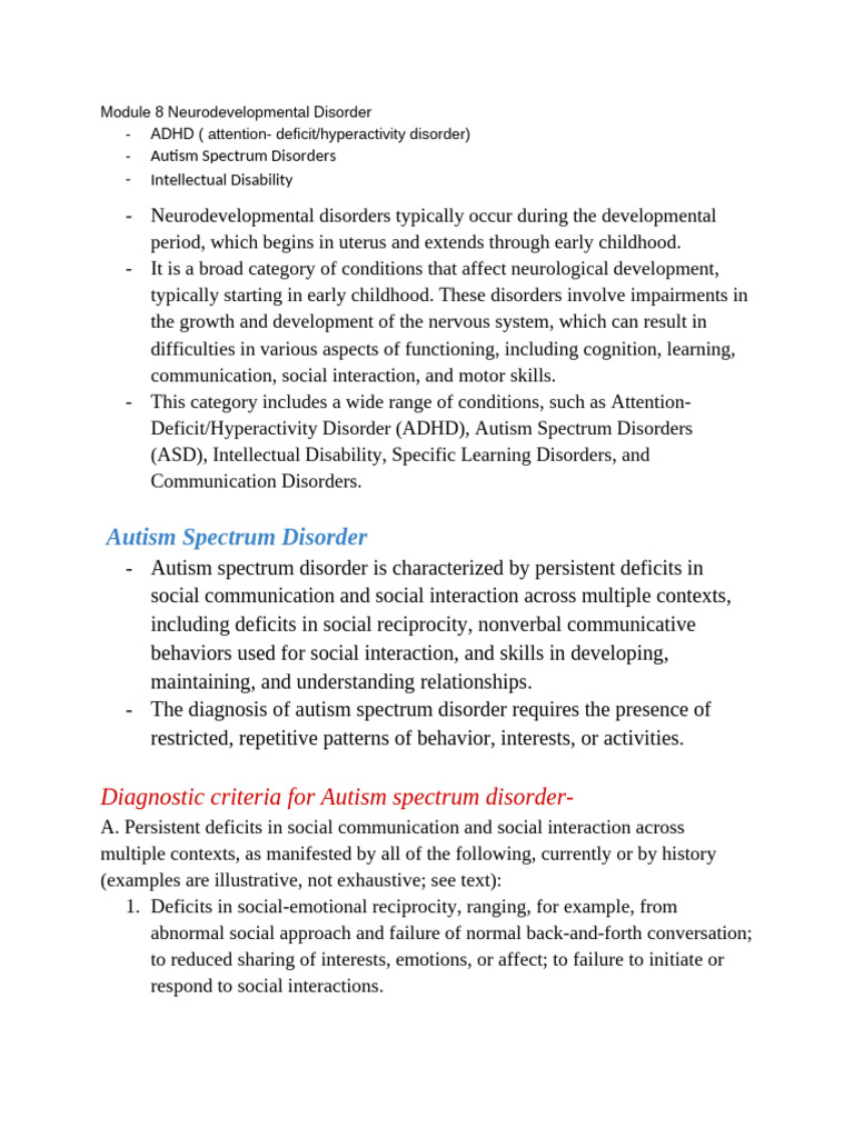 Autism Spectrum Disorder | PDF | Autism Spectrum | Mental Disorder