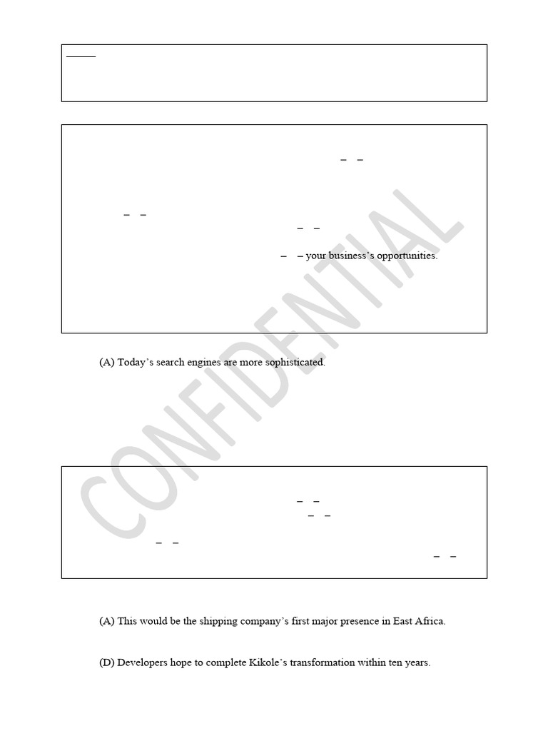 Reading Revision Part 6 | PDF