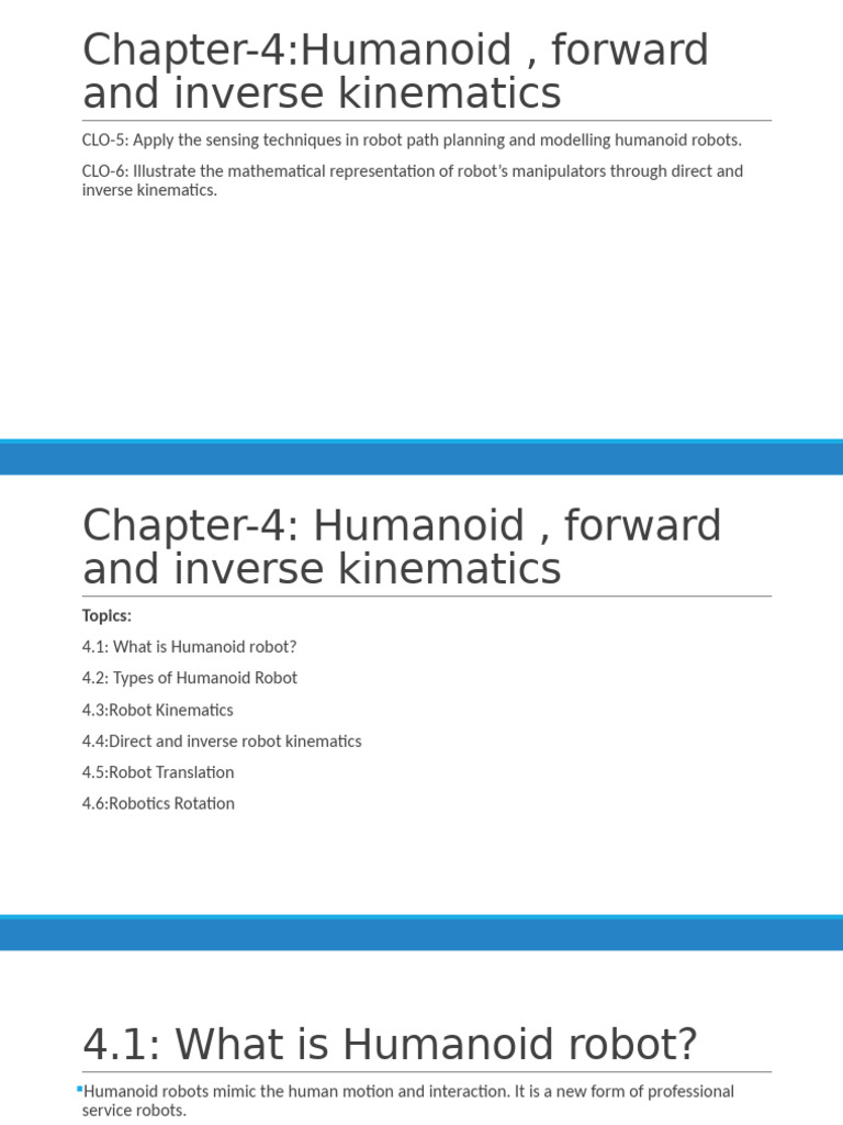 Chapter-4 - Humanoid, Forward and Inverse Kinematics | PDF | Coordinate ...