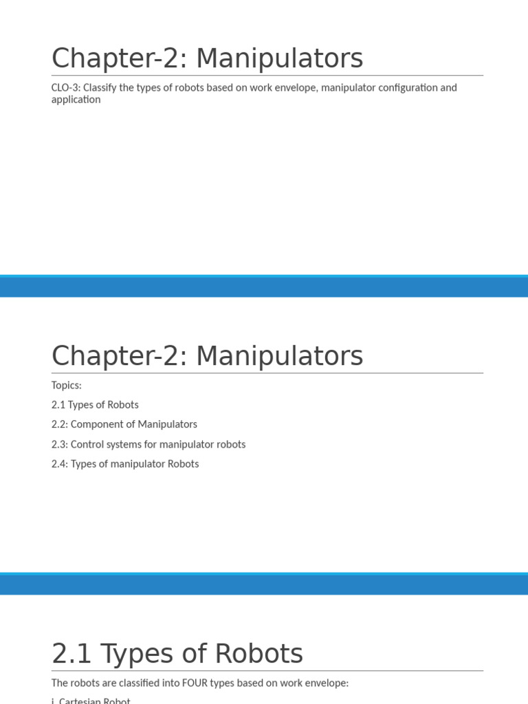 Chapter 2 Manipulators | PDF | Actuator | Robot