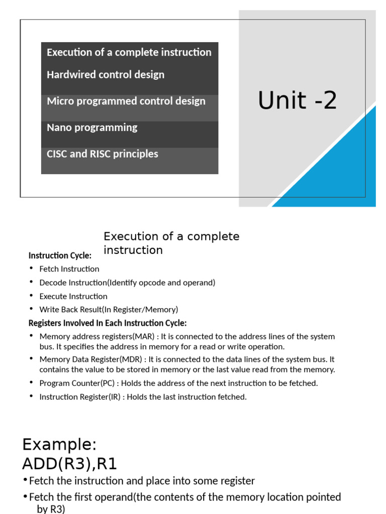Unit-2 Slides COA | PDF | Office Equipment | Computer Architecture