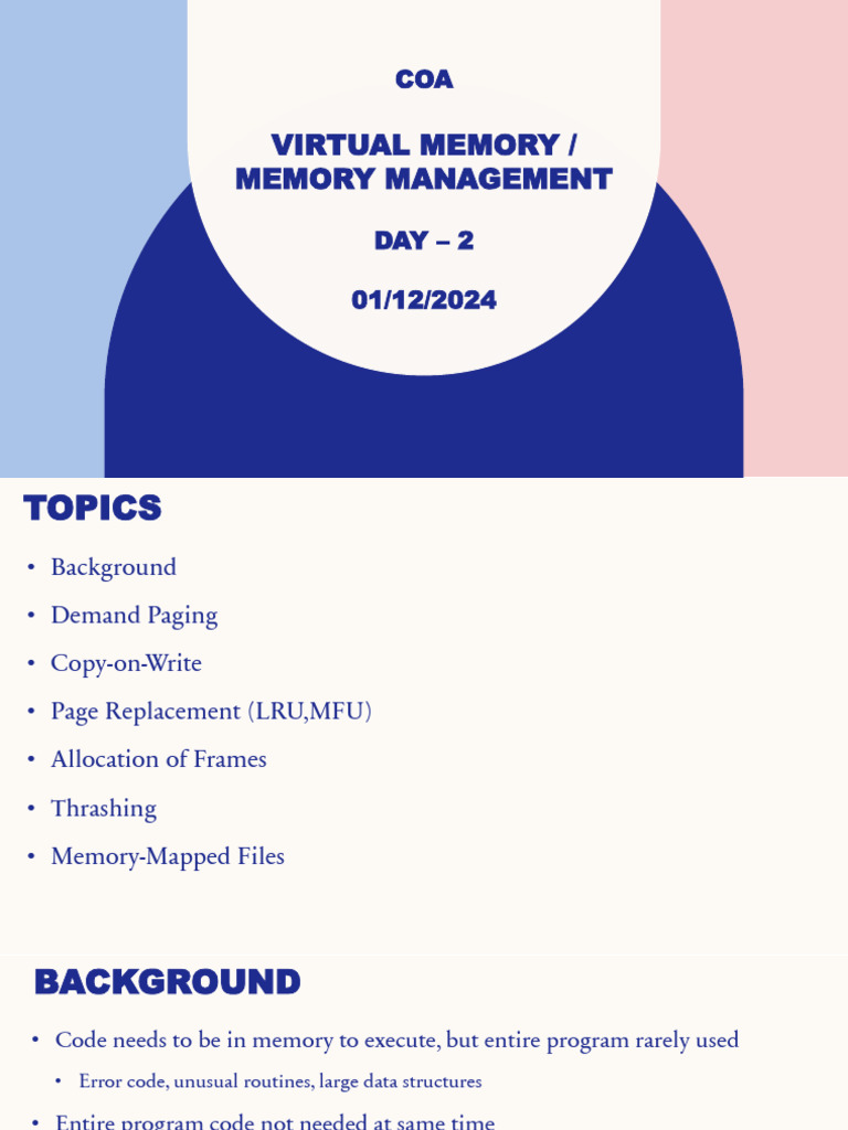 Virtual Memory Management Techniques | PDF