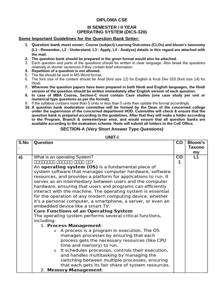 DICS-320 | PDF | Operating System | Process (Computing)
