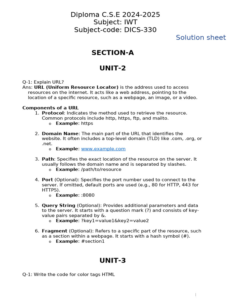 Iwt Solution Sheet Set - B | PDF | Digital Subscriber Line | Computer ...