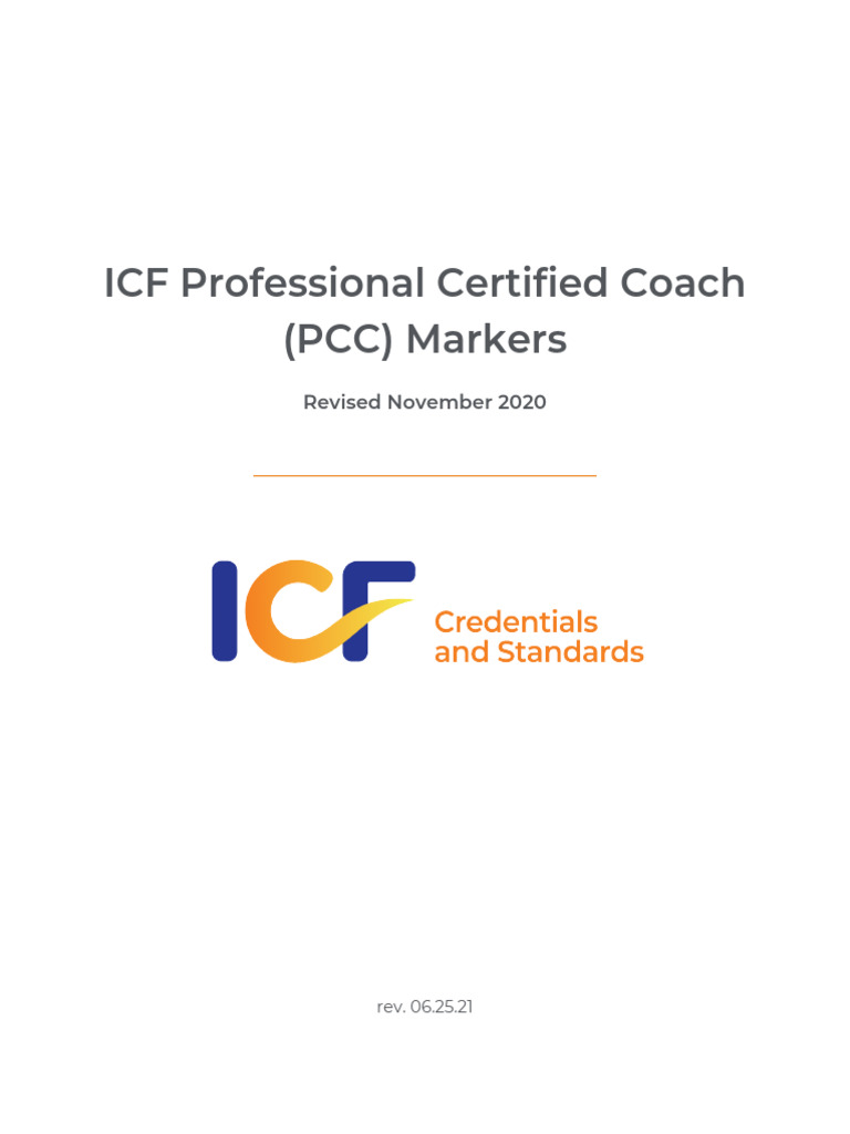 ICF PCC Markers Overview 2021 | PDF | Feeling | Thought