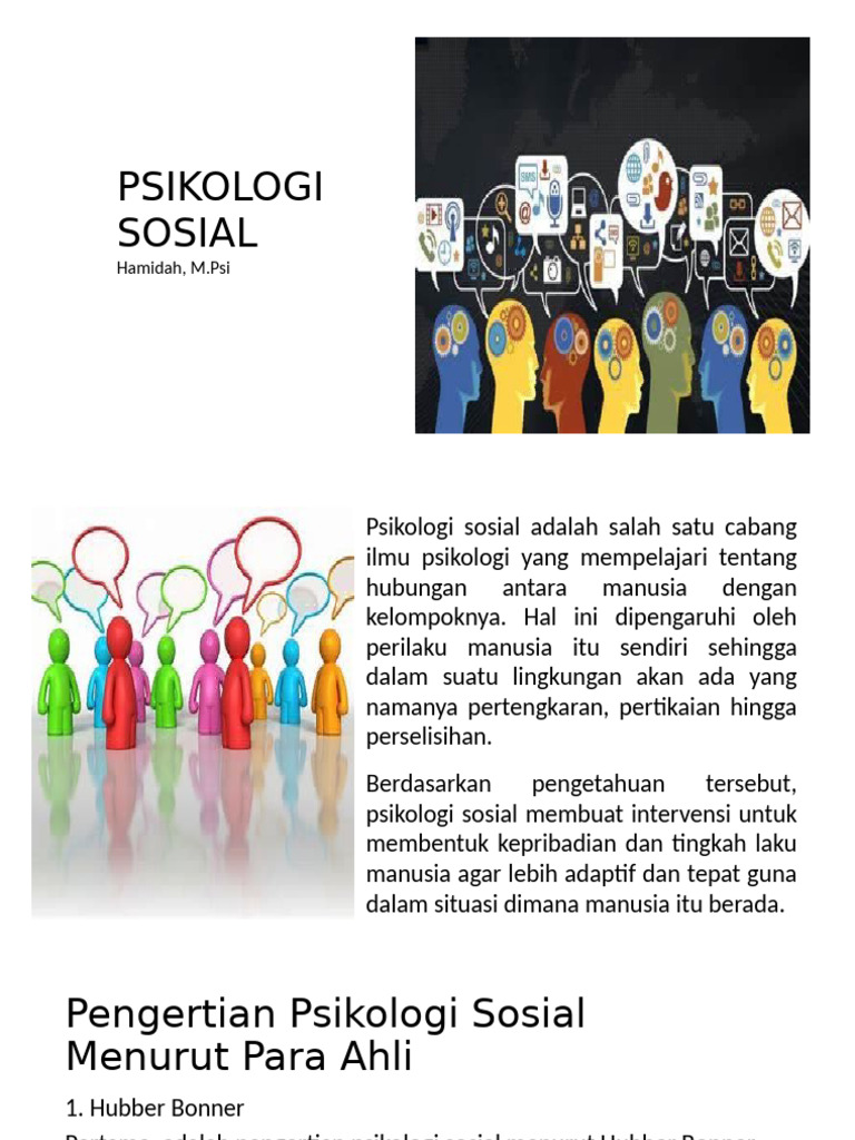 1 Psikologi Sosial | PDF