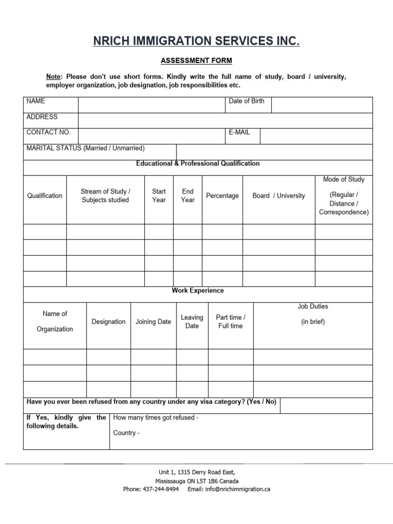 CLIENT INFORMATION SHEET NEW | PDF | Travel Visa | International ...