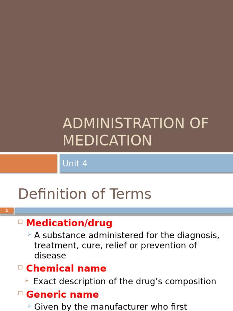 Medication Administration Guidelines | PDF | Intravenous Therapy ...