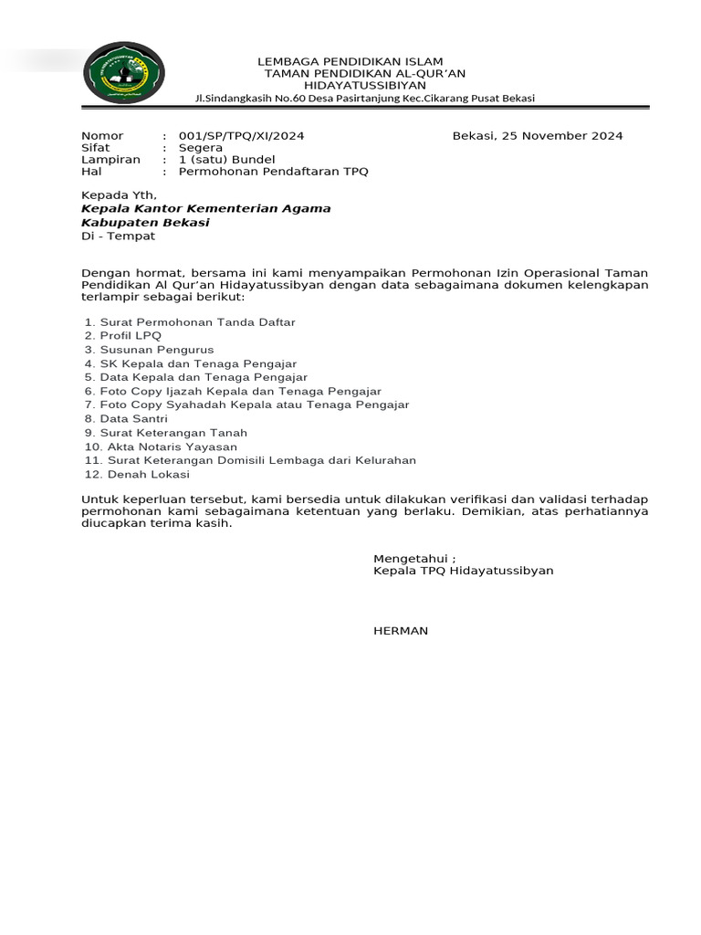 SURAT IJOP TPQ HDS NEW | PDF