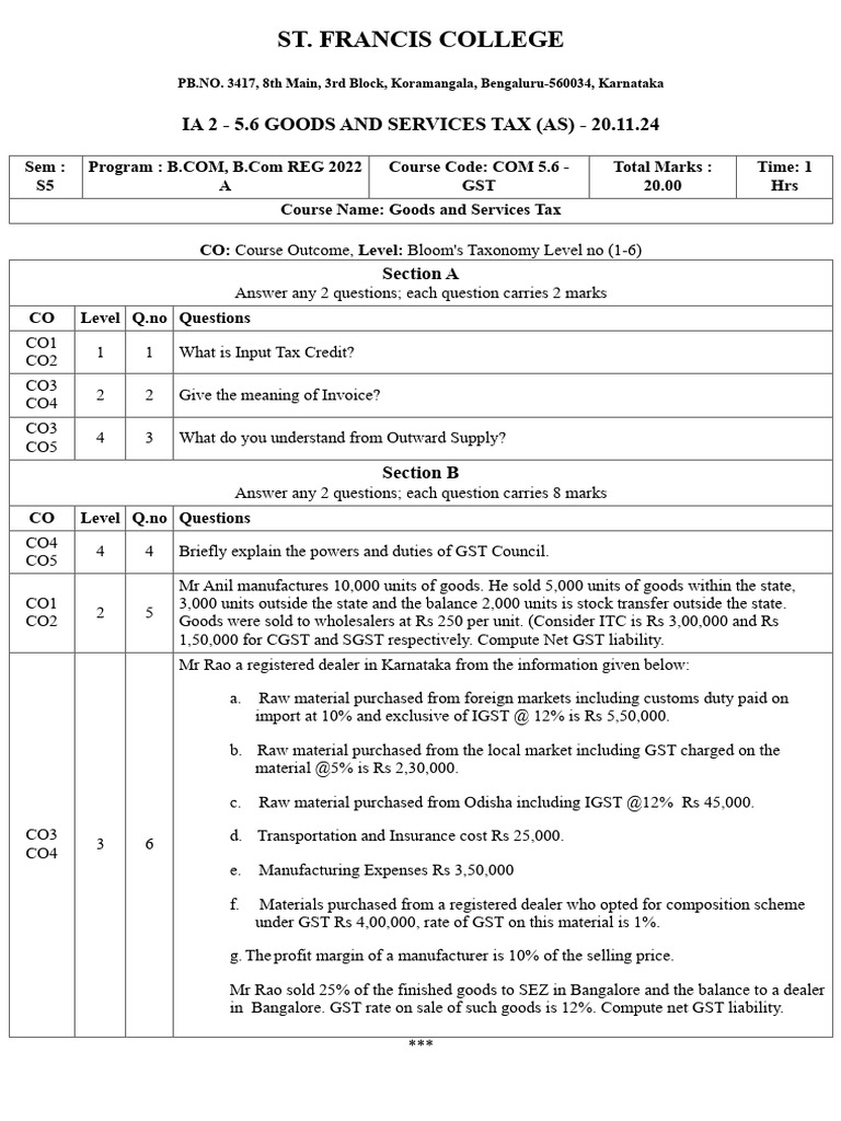 GST qp2 | PDF | Value Added Tax | Market (Economics)