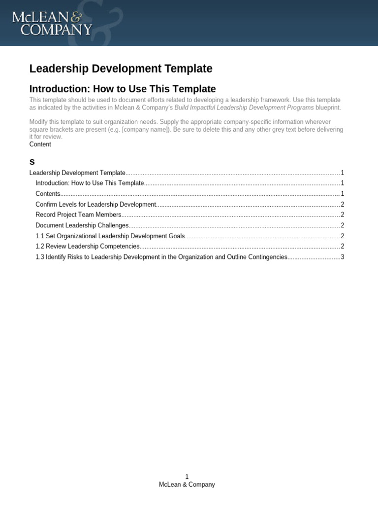 hr-Leadership-Development-Template | PDF | Leadership | Business Economics
