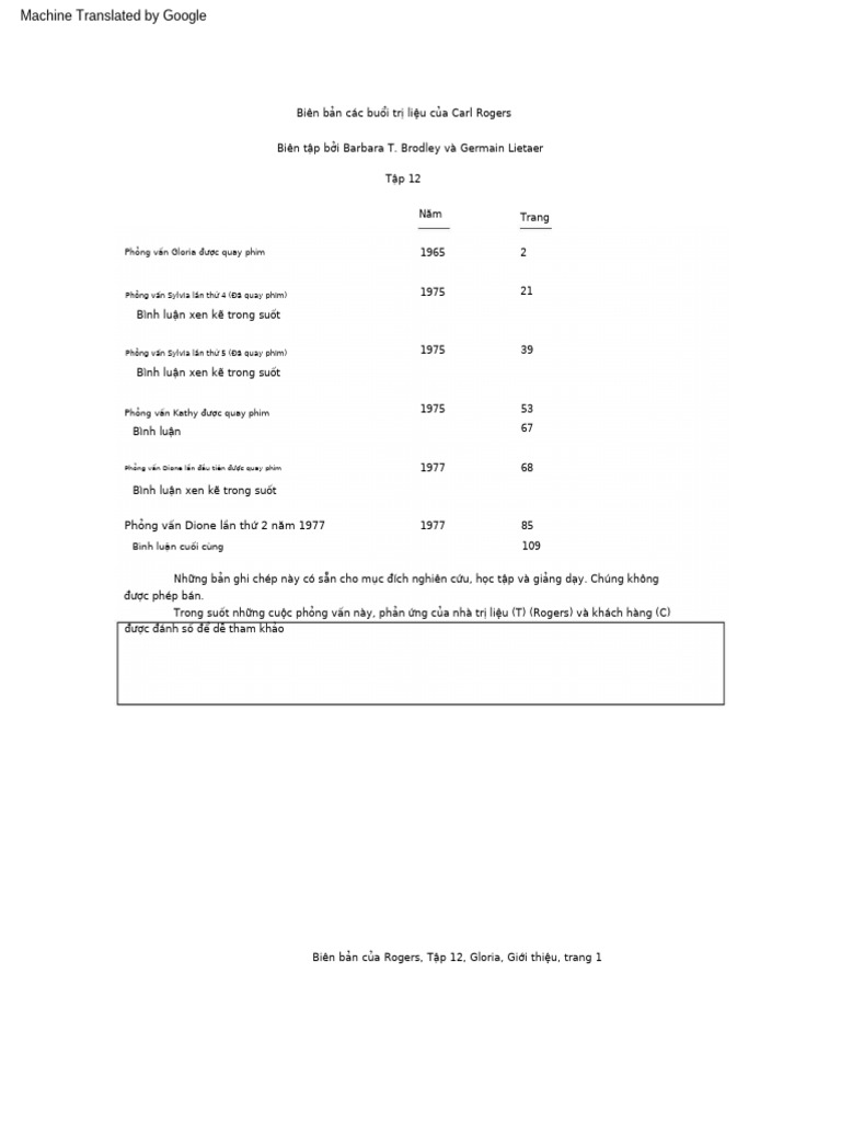 Brodley Transcripts of Carl Rogers Therapy Sessions (1) | PDF